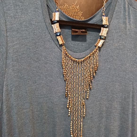 Jewelry | Blue Silver Waterfall Necklace | Poshmark
